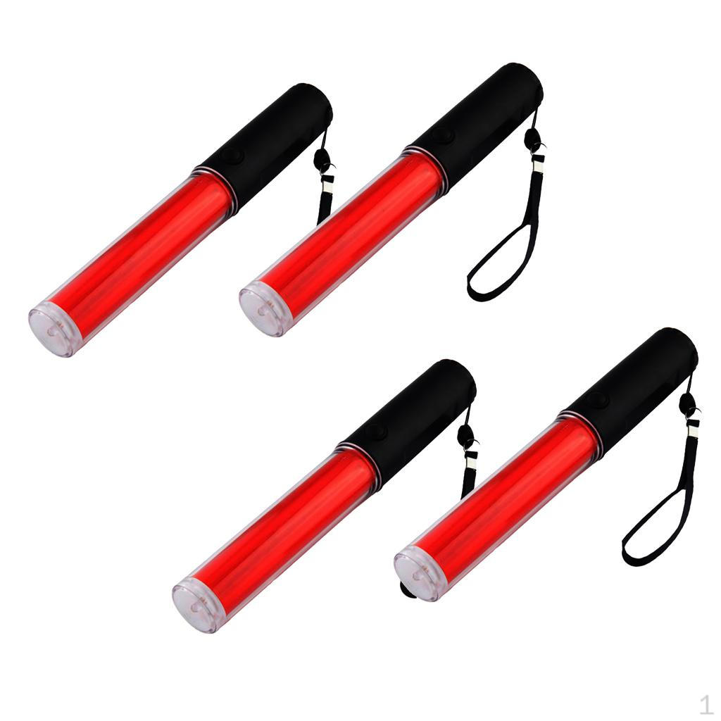 Buy 4pcs Red LED Traffic Safety Baton Light 10 inch at affordable ...