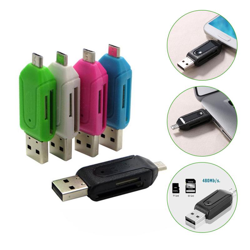 Buy 2 In 1 USB OTG Card Reader Universal Micro TF/SD Card Phone ...