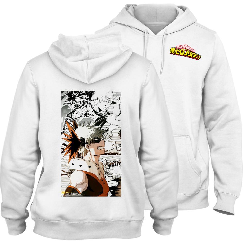 Buy My Hero Academia Print Graffiti Fashion Fleecy Hooded Sweatshirt ...