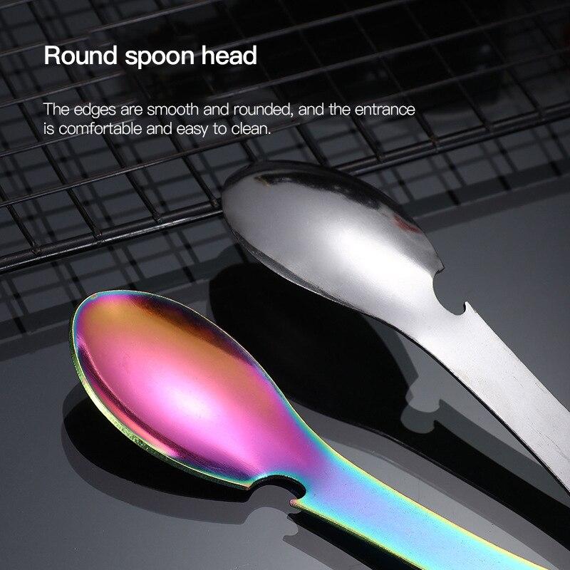Buy Fork Spoon Camping Multi Function Spoon 5 In 1 Integrated Fork ...