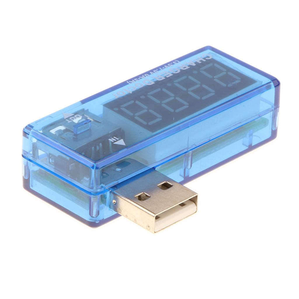 USB Charger Port Power Output voltage volt Current Tester Identify Blue ...