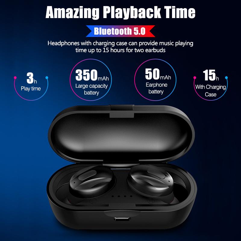 Buy Mini TWS Wireless Bluetooth Sports In-Ear Stereo Earphones with ...