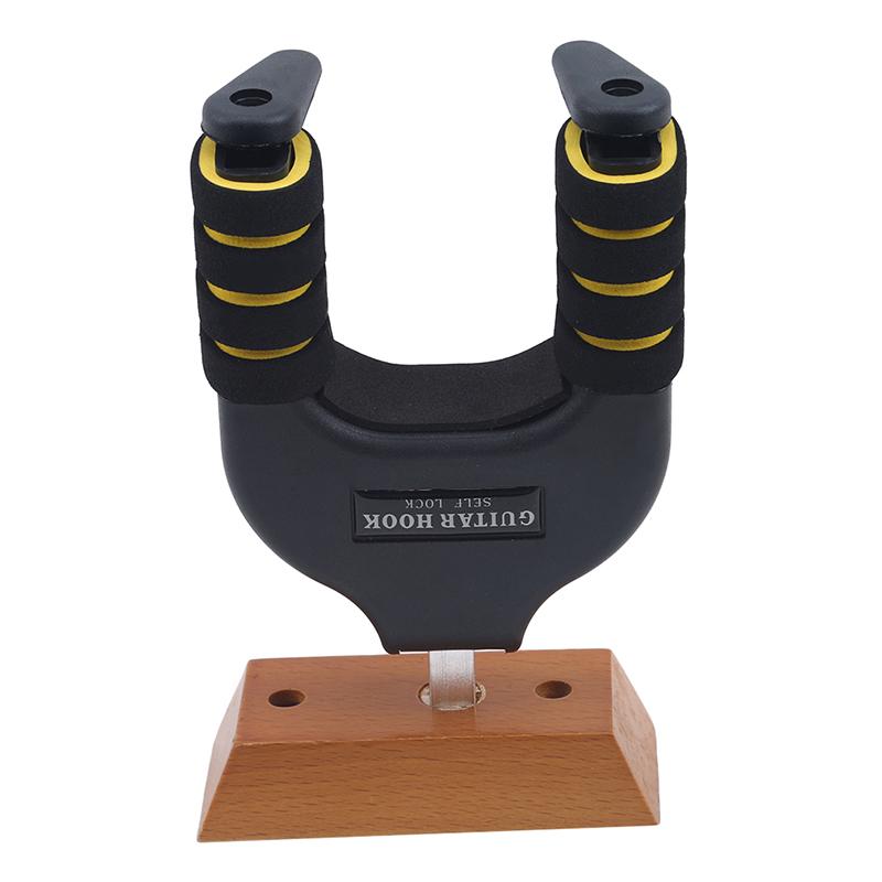 Wall Mountable Wooden Base Accessories Rotate Guitar Suspension Bracket ...