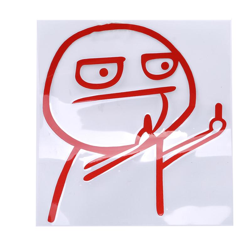 Buy Cattoon Middle Finger Laptop Proof Vinyl Decal Sticker Car Window ...