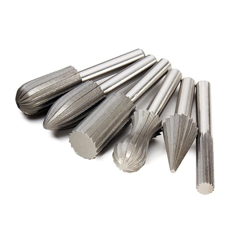 Buy 6Pcs Metal Drilling Bits Set 6Mm Shank Tungsten Steel Rotary File ...