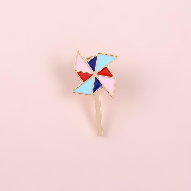 Buy Cute Mini Windmill Enamel Pin Cartoon Metal Lapel Pin Cute Badge ...