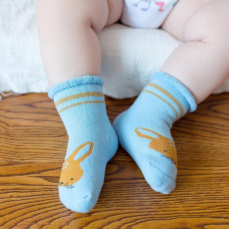 5 Pairs Baby Socks Cotton Warm Children\'s Terry-loop Hosiery uygun ...