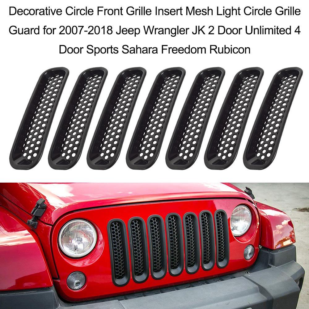 7PCS Decorative Circle Front Grille Insert Mesh Light Circle Grille ...