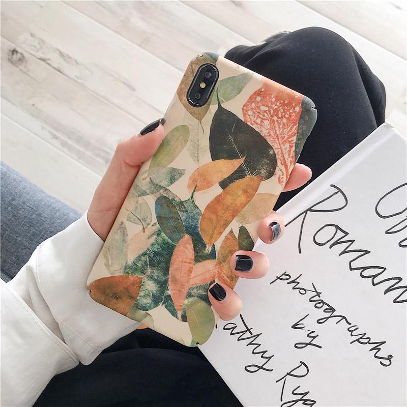 Plant Leaf Print Phone Case for IPhone 6 6s 7 8 Plus X Xr Xs 11 11 Pro ...
