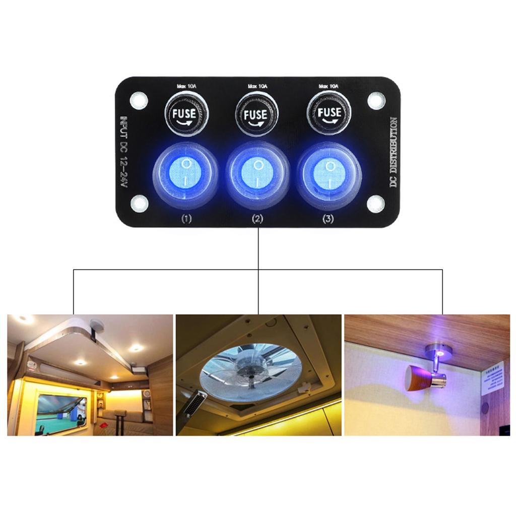 Multifunctional Vehicle Boat External Power Panel 12-24V Overcurrent ...