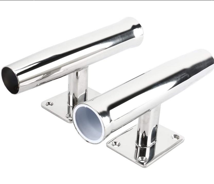 Buy 2 Pack of Tournament Style Stainless Steel Wall Mounted Rod Holder ...