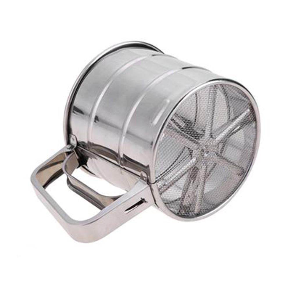 Buy 1pc Handheld Flour Shaker Stainless Steel Mesh Sieve Cup Durable ...