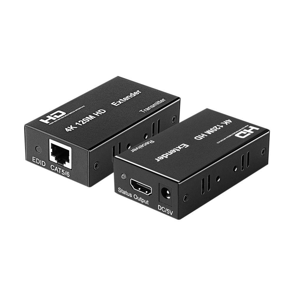 Buy 2pcs 120m 4K HDMI-compatible Extender Ethernet RJ45 Lan Converter ...