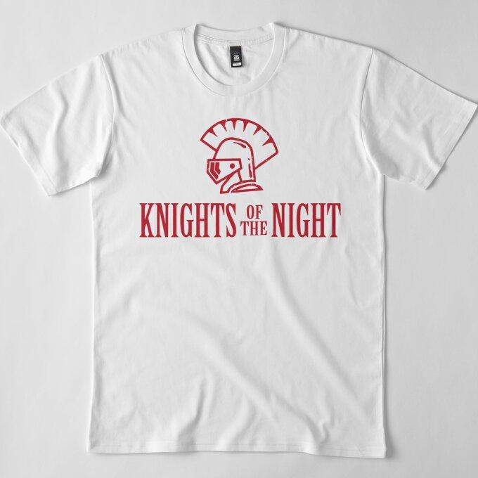 Buy Men Premium Cotton T-Shirt Knights Of The Night Print Tees Funny ...