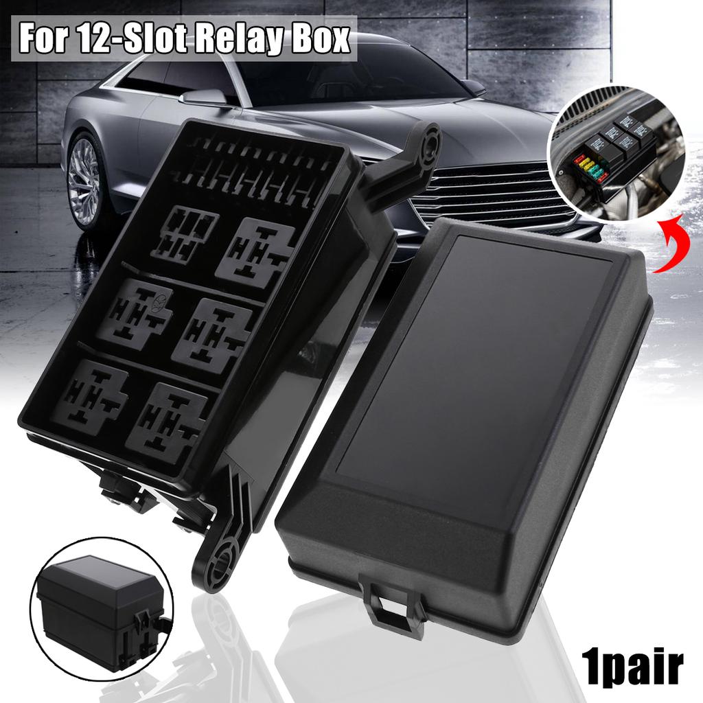 Buy Mayitr 12-Slot Relay Box 6 Relays 6 ATC/ATO Fuses Holder Block ...