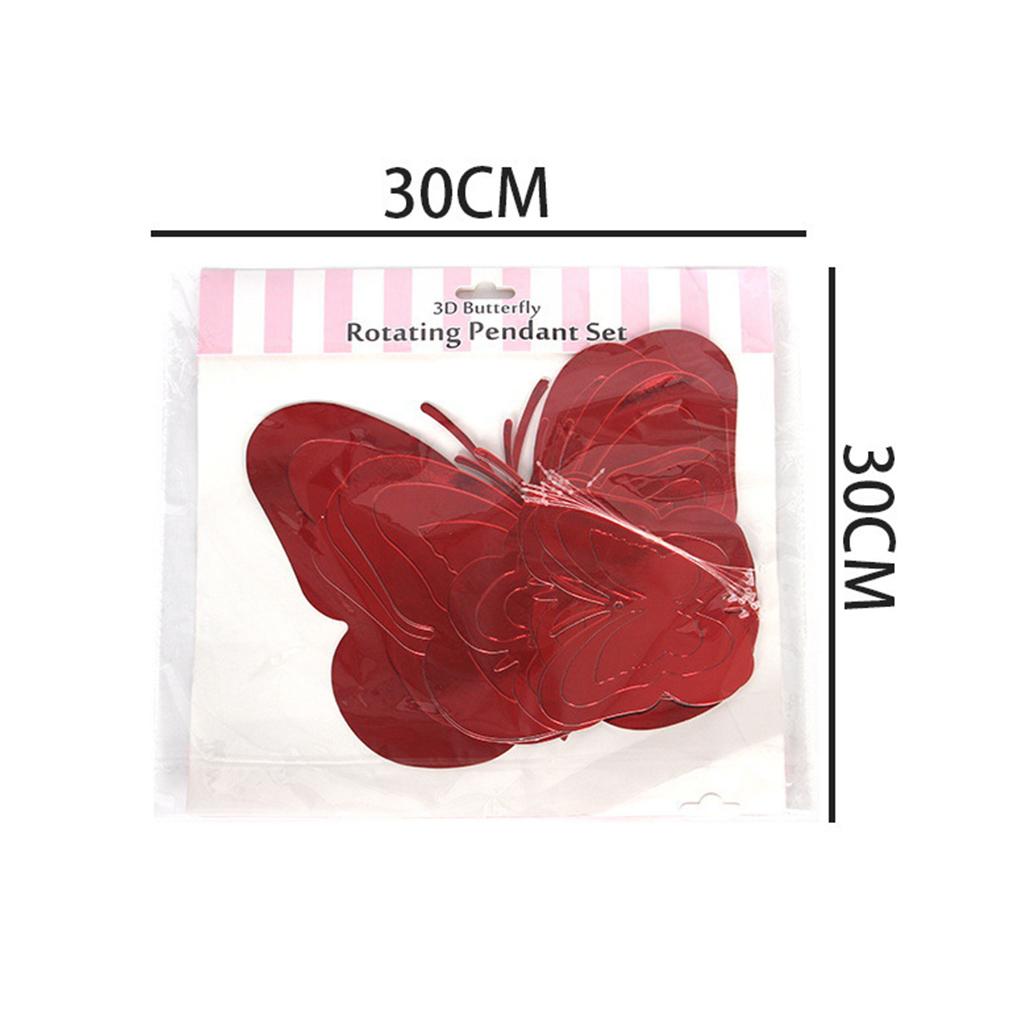 Buy Valentine's Day Red Golden Stero Decorations 3D Hanging Ornament ...
