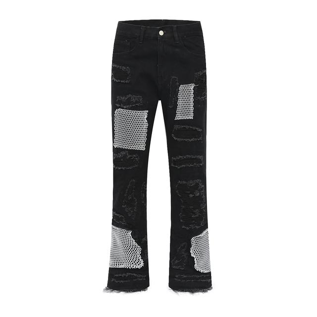 Buy Distressed Skinny Flared Micro Flare Jean For Mens Mesh Big ...