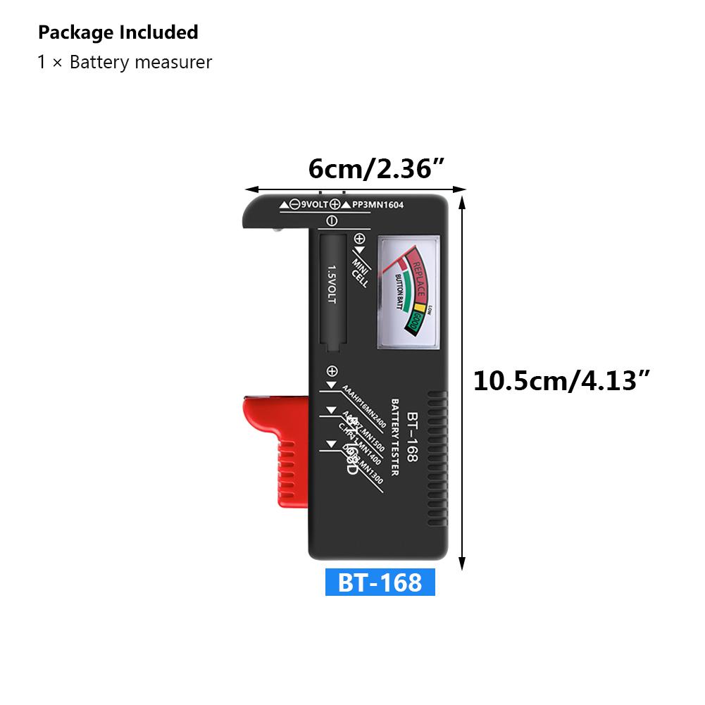 Buy 9V 1.5V Household Battery Life Level Testers Checker For AA AAA ...