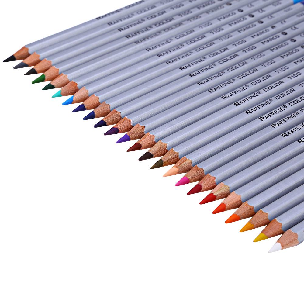 MARCO Raffine 7100 24 adet renkli boyama kalemi rahat el hissi metal kutu paketi uygun fiyatlı ...