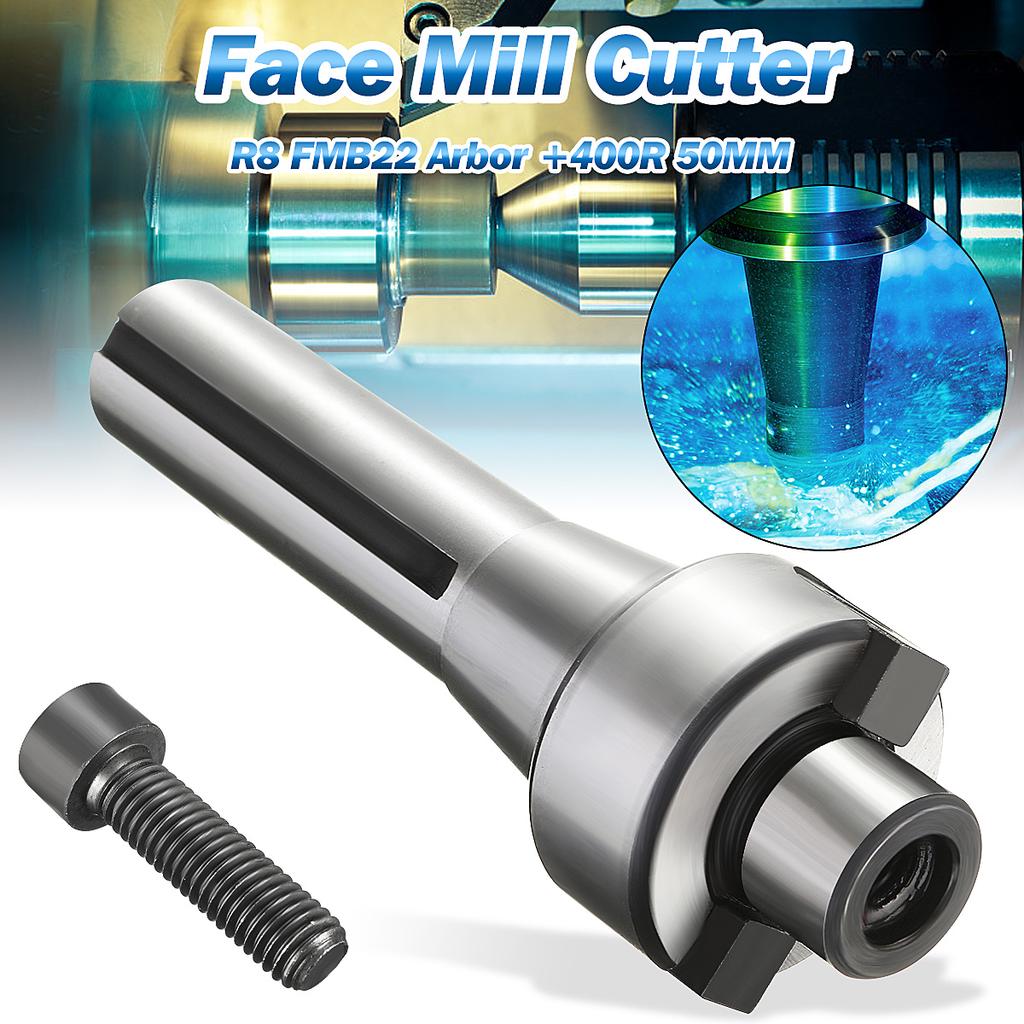 APMT1604 Inserts R8 FMB22 7/16-20UNF Shank Face Mill Arbor & 50mm 4 ...