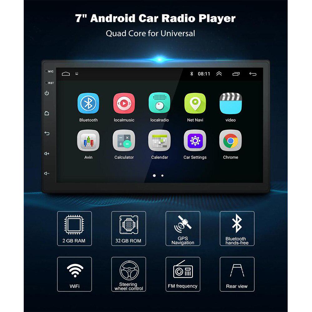 Buy Android 2Din GPS Car Stereo Radio 7" Capacitance Touch Screen Car ...
