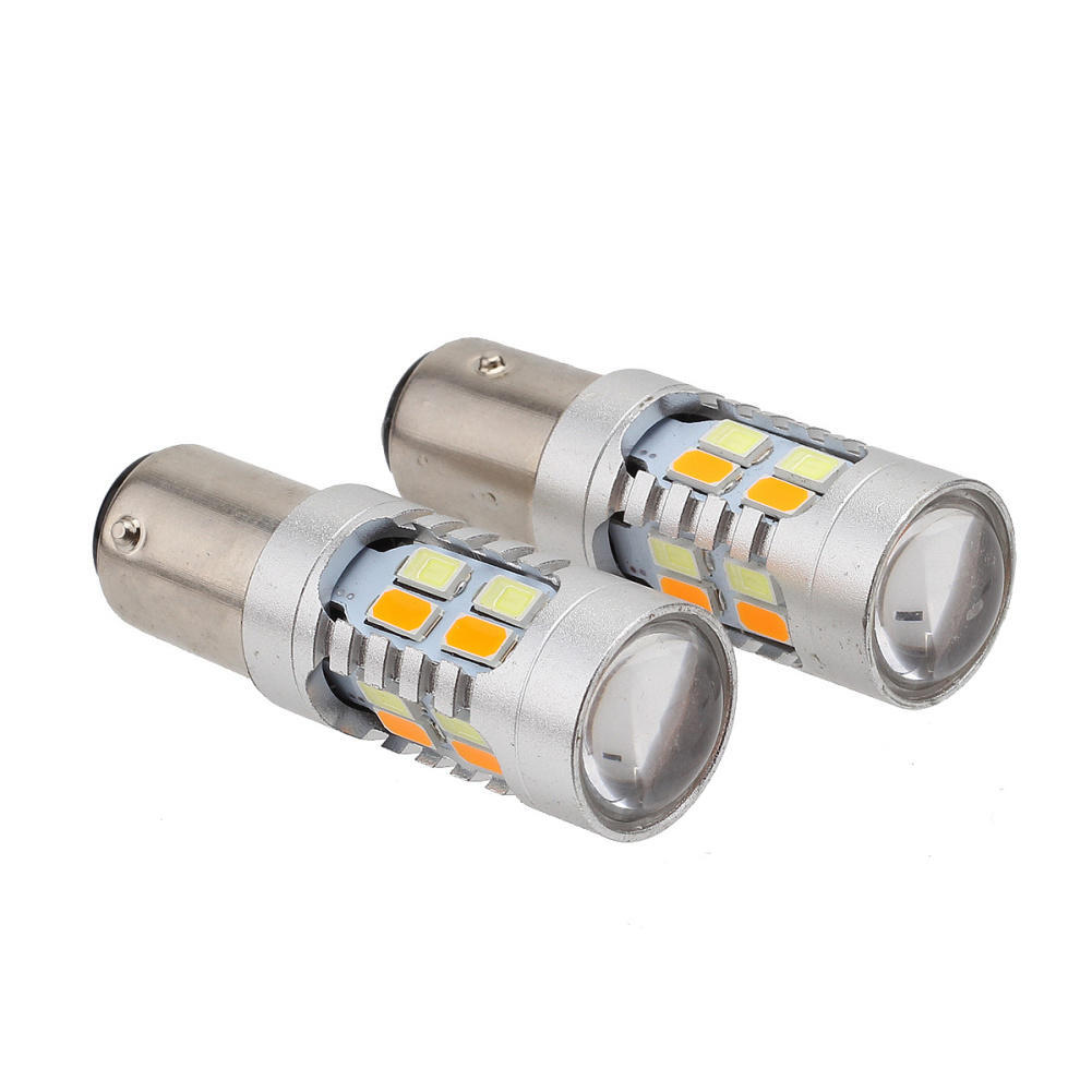 Buy 2PCs 1157 Turn Signal Light Switchback White/Amber Dual Color LED ...