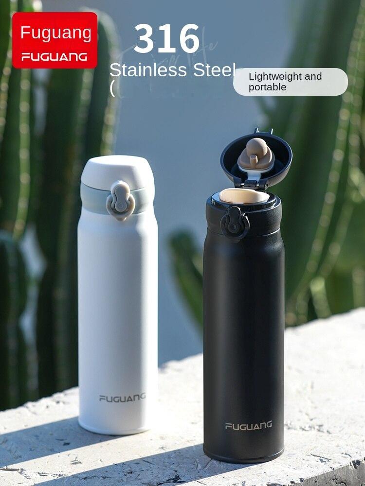 Buy Fuguang bouncing lid thermos cup for men and women 316 stainless steel student water cup for ...