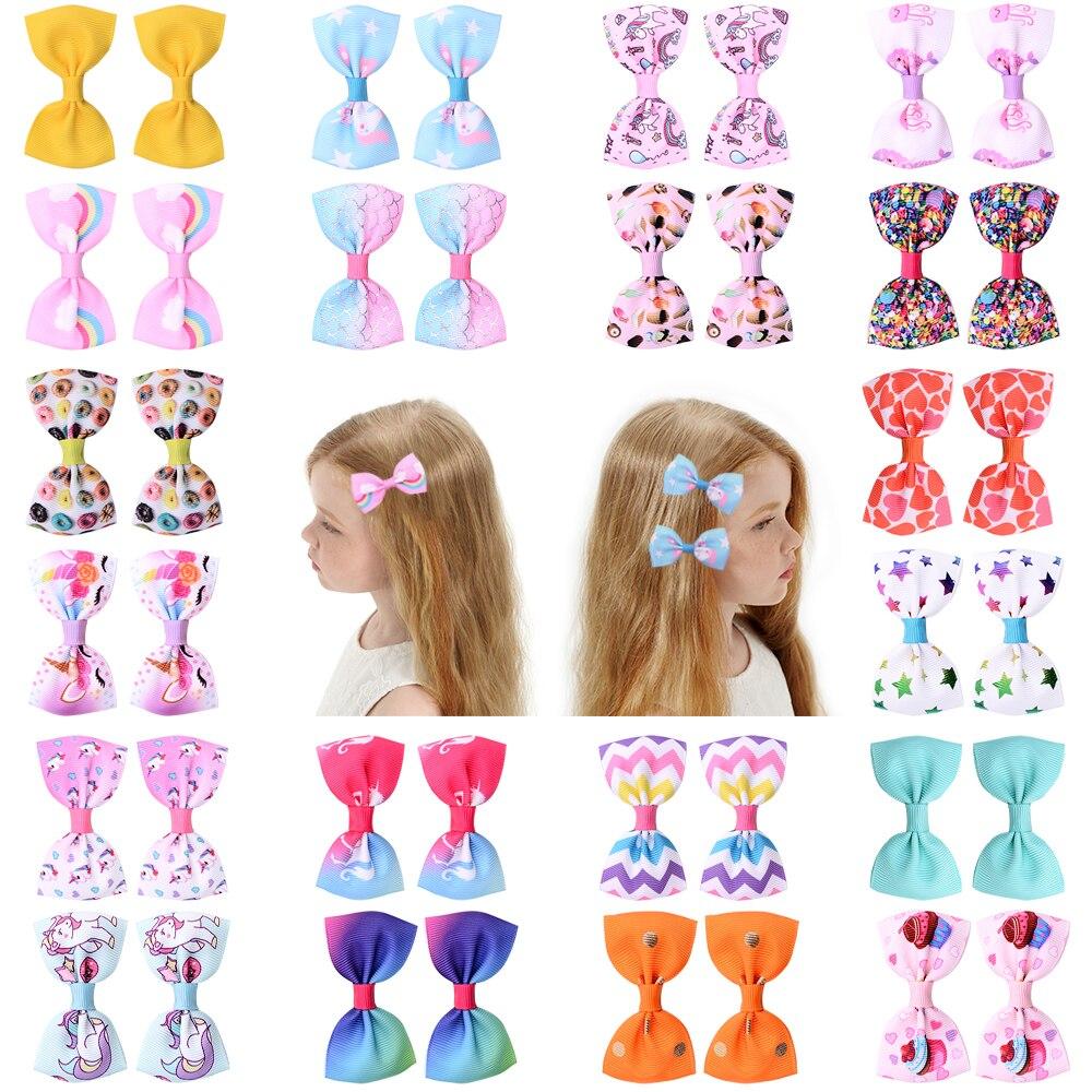 Buy 20 Colors 1 Pcs Kids Small Bowknot Hairgrips Mini Colorful Ribbow ...