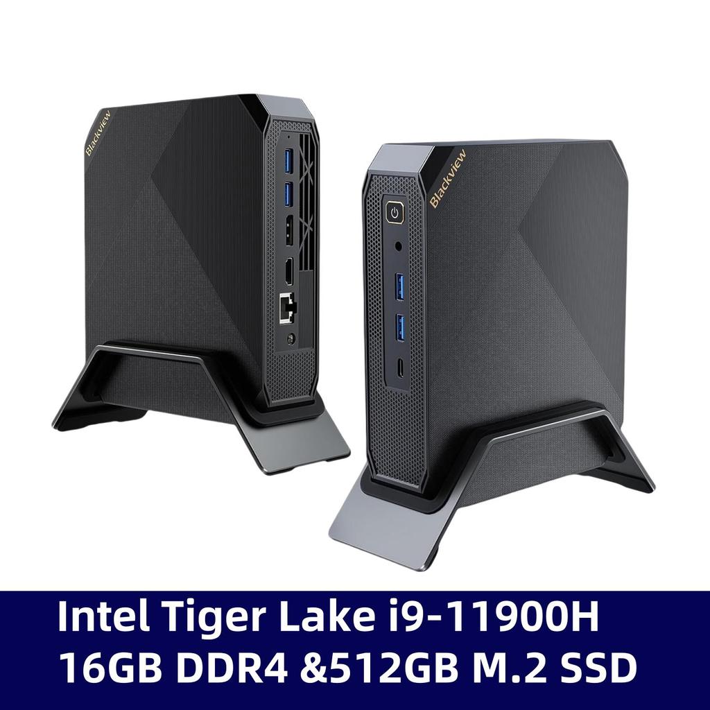 Blackview Mini PC MP200 Intel 11. Nesil I9-11900H Masaüstü Bilgisayar 4 ...