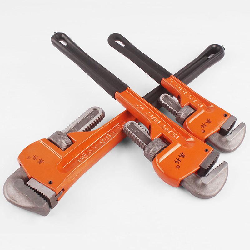 Cheap Heavy Duty Straight Pipe Wrench 8in/10in/12in/14in Plumbing ...