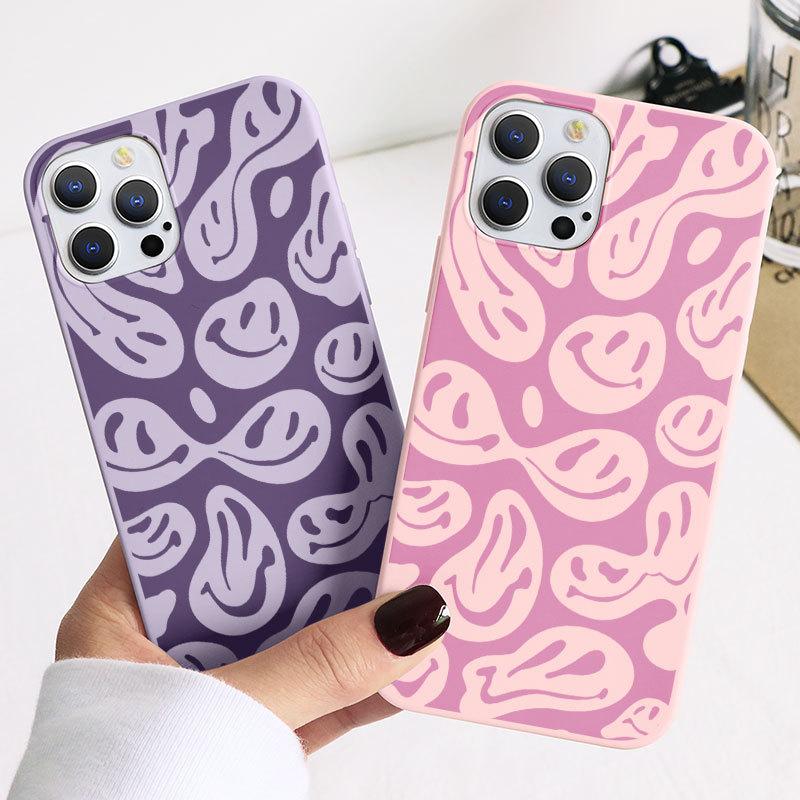 Buy Melt the Smiley Face Case for iPhone 14ProMax/13Mini/12/11/XS Apple Magic Cube Soft Shell at ...