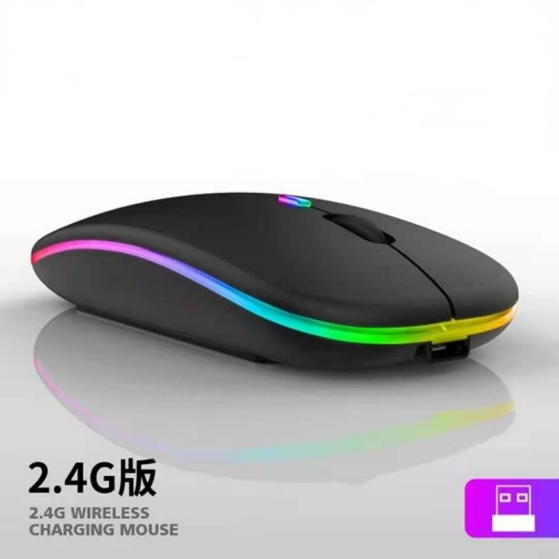 Buy 2.4Ghz Receiver Rechargeable Mouse Wireless Silent LED Backlit Mice ...