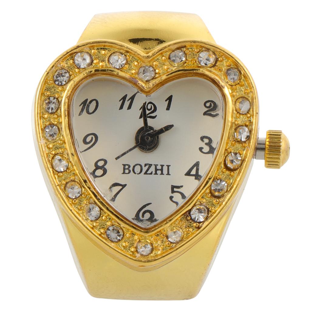 Cheap Heart Shape Finger Watch Mini Elastic Strap Alloy Watches Couple ...