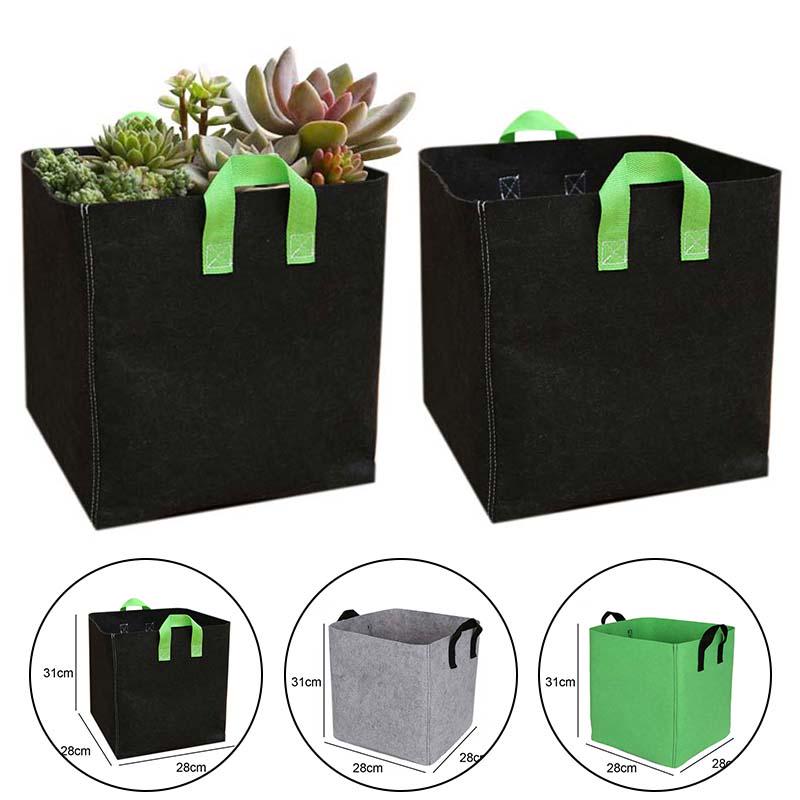 Buy 1PC Flower Herb Bags Plant Container With Handle Grow Bag Felt ...