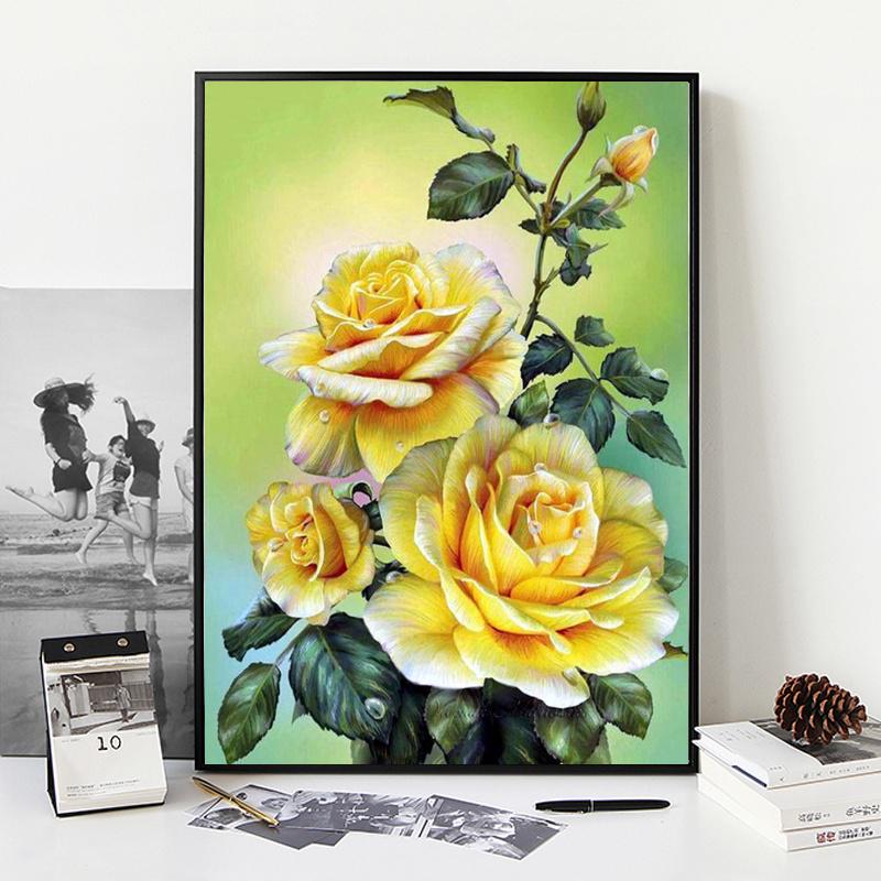 Diamand Painting Flower Diamond Painting Full Cross-Stitch Diamond Dots ...