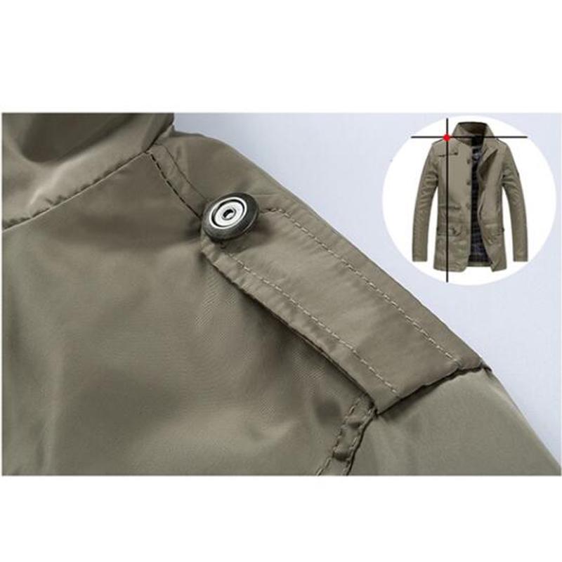 Buy Men's Business Casual Jacket Long Windbreaker Men's Fashion Long ...