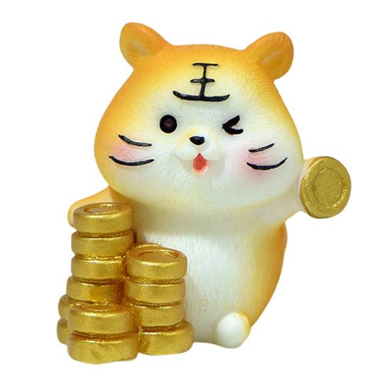 Buy Fashion Resin Hand Printed Exquisite Tiger Figurine Colorfast Hand ...