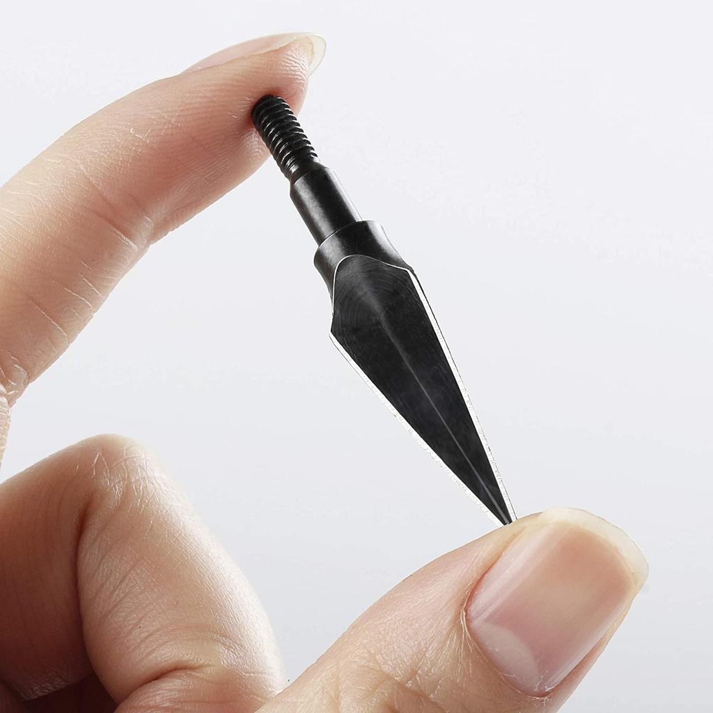 Buy 16 PCS Metal Archery Arrowheads 125 Grain Broad Head Tips Arrows ...