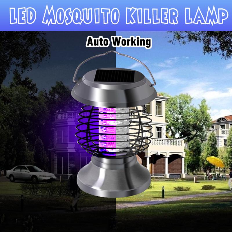 [Auto Working,Waterproof] Solar Powered LED Mosquito Killer Lamp Fly ...