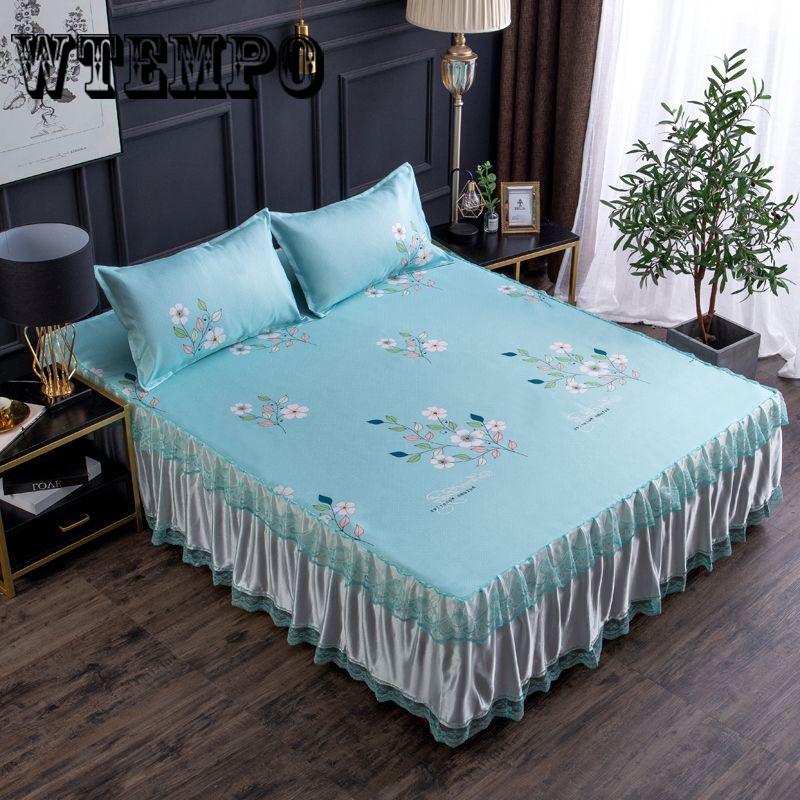 Flat Sheet Home Textile Summer Bed Sheet Pillowcase Set Cool Bed Mat ...