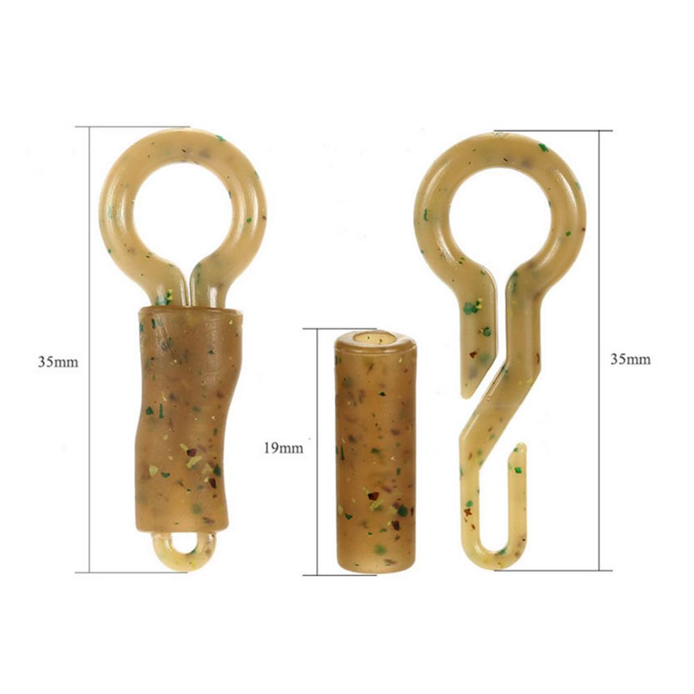 Buy 10pcs Back Fishing Lead Clips with Tube Rigs Connector Carp Fishing ...