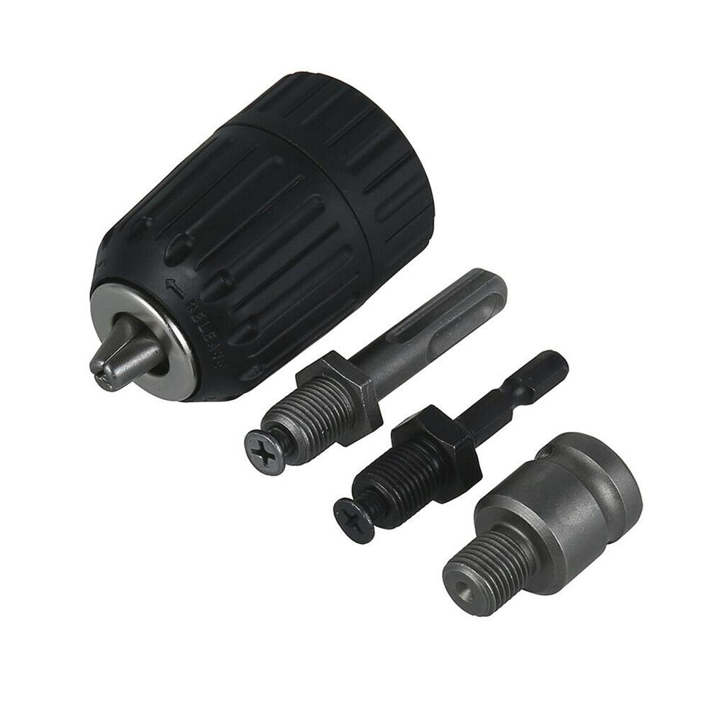 Buy Hex Shank Adapter Drill Chuck 4pcs Keyless Chuck Conversion at ...