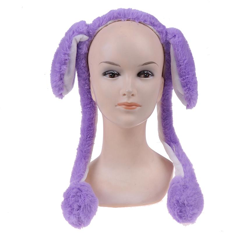 Rabbit Ear Hat Headband Can Move Cute Cap Plush Gift Moving Hat Dance ...