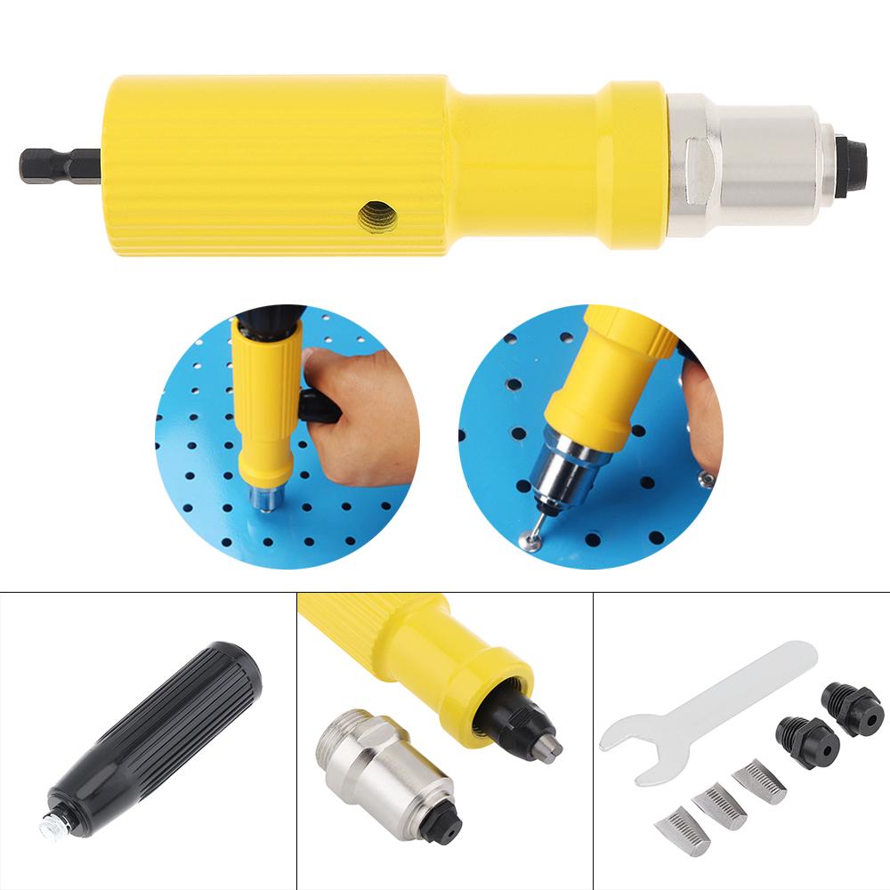 Power Rivet Gun Riveting Tool Electric Power Drill Adapter with 2.2/2.5 ...
