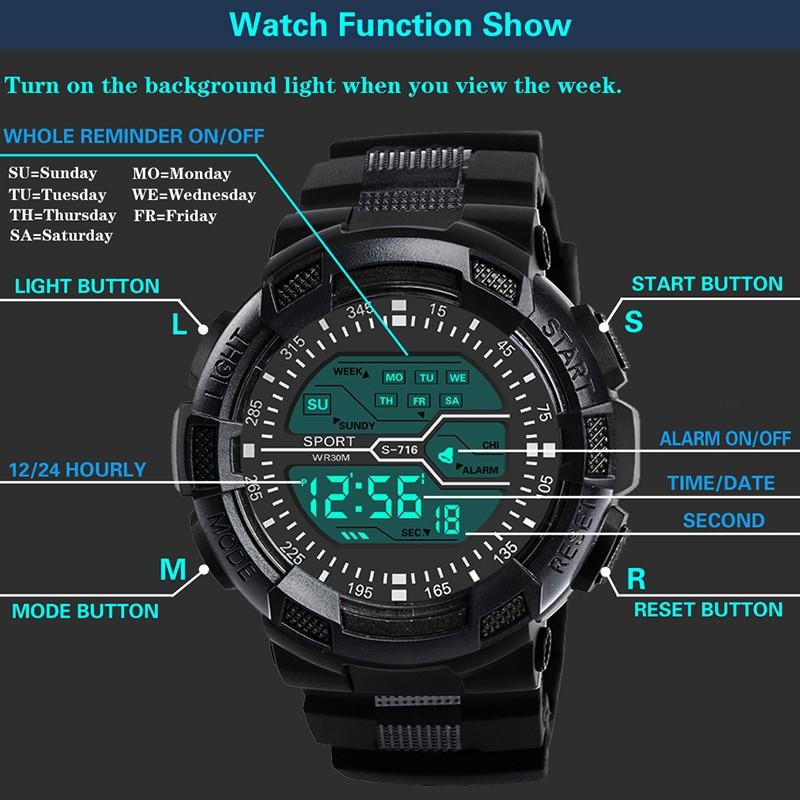 Buy Men'S Fashion Sports Digital Watches Science Fiction Style ...