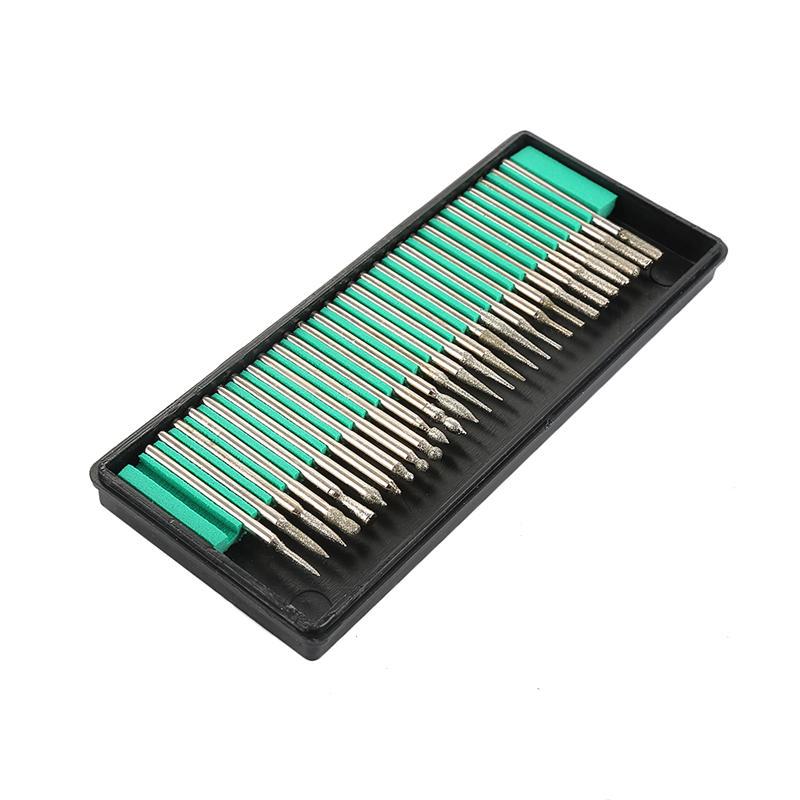 Buy Diamond Point Burr Bits Needle Engraving Tip for Rotary Tool Drill ...