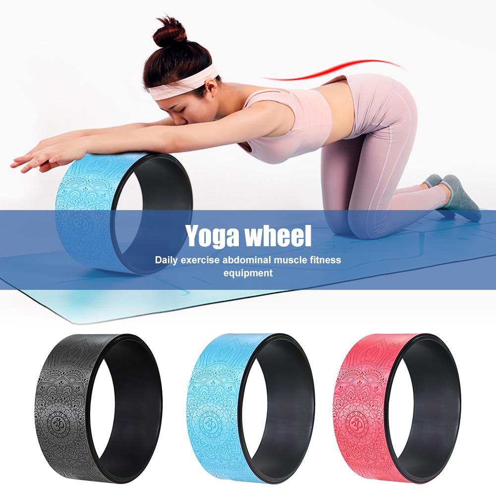 Buy Practical Anti-slip Yoga Wheel PU Rubber Yoga Circle Full Body Back ...