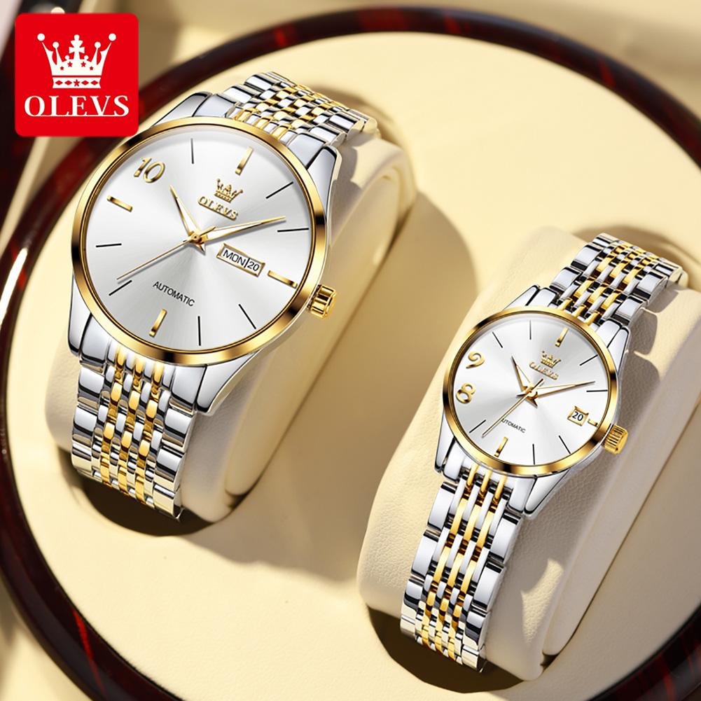 Buy OLEVS 6632 With Gift Box Luxury Fashion Automatic Mechanical Watch ...