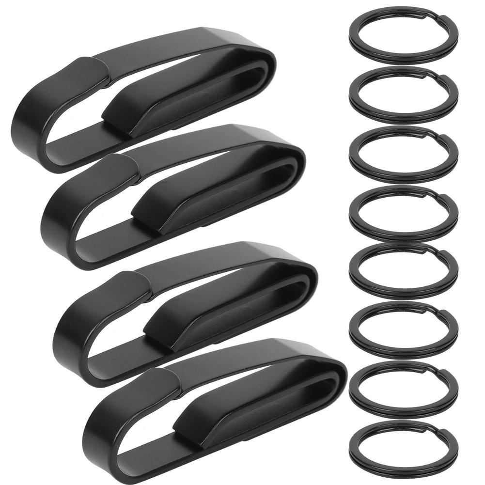 4Pcs Key Belt Holder Stainless Steel Edc Outdoor Military Keychain ...