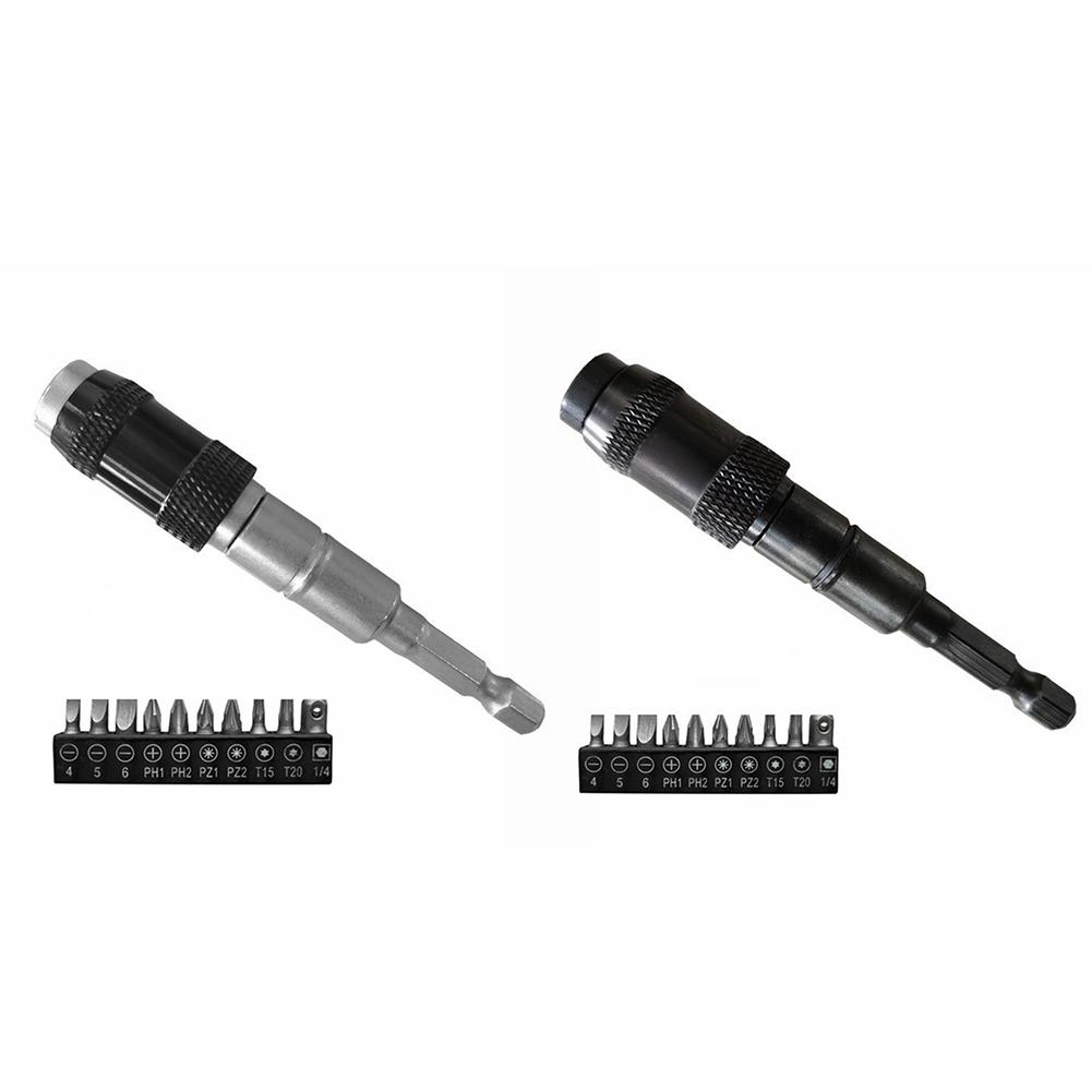 11pcs Screw Drill Tip Quick Change Locking Bit Holder Extension Rod ...
